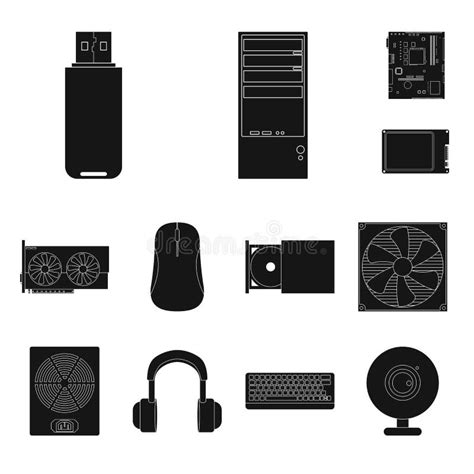 Vector Design Of Internet And Electronics Symbol Collection Of Internet And Hardware Stock