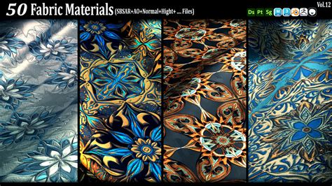 Artstation 2535 Material Library Lace And Guipure And Fabric 50 Product Sbsar File