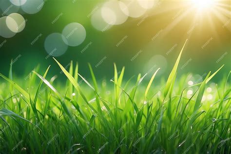 Premium Photo The Beautiful Backdrop Of Grass On The Background Bokeh