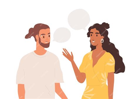 Pareja Joven Hablando Juntos Gente Comunicándose Comunicación