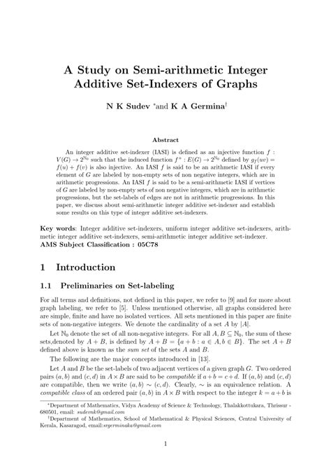 Pdf A Study On Semi Arithmetic Integer Additive Set Indexers Of Graphs