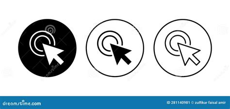 Click Icon Pointer Arrow Icon Cursor Icon Vector Stock Vector Illustration Of Pointer
