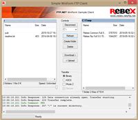 WinFormClient GUI FTP Client With Await Sample Rebex NET