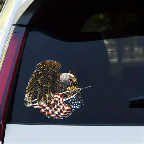 Anime Car Stickers Eagle Flag Stickers Covering Scratches Temu