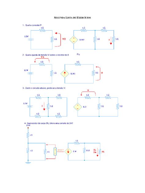 Segunda Lista De Exercícios Pdf