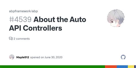 About The Auto Api Controllers · Issue 4539 · Abpframeworkabp · Github