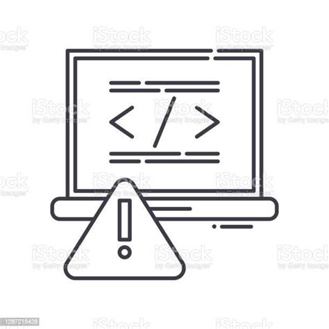 오류 코딩 아이콘 선형 격리 된 그림 얇은 선 벡터 웹 디자인 기호 흰색 배경에 편집 가능한 스트로크와 개요 개념 기호 0명에 대한 스톡 벡터 아트 및 기타 이미지 Istock