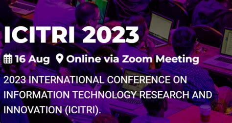 Call For Paper International Conference On Information Technology Research And Innovation