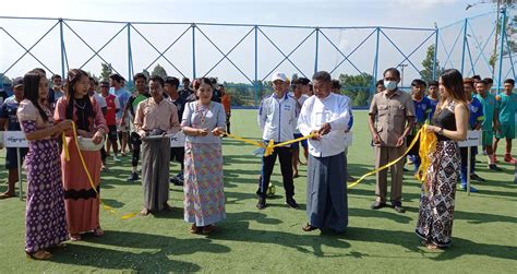 ပြင်ဉီးလွင်မြို့တွင် ၂၀၂၁ခုနှစ် ချန်ပီယံ ဖူဆယ်ဘောလုံးကွင်း ဖွင့်ပွဲကျင