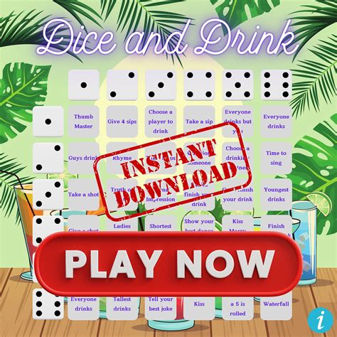 Dice And Drink Adult Drinking Game Babe Game Fun Party Game Pre Drinking Game Alcohol Game