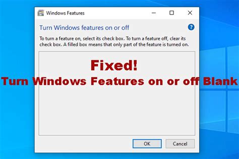 Turn Windows Features