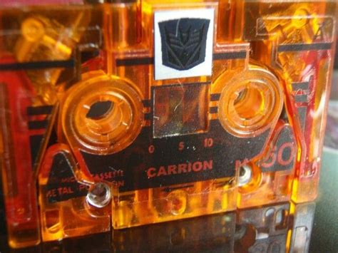 Custom Transformers Cassette In Black And Orange