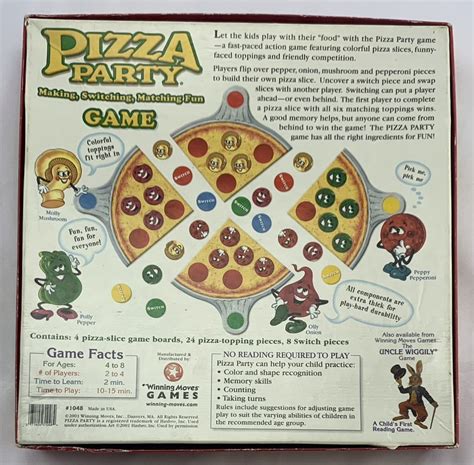 Pizza Party Game 2001 Winning Moves Good Condition Mandis Attic