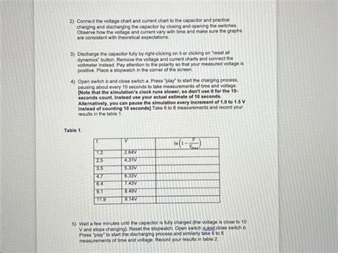 Solved 1 The Charging Discharging Capacitor Circult Is