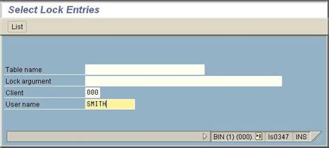 Lock Entries Managing Displaying Deleting