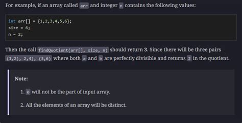 Solved Write A C Function Int Findquotientint Arr Int