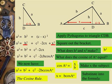 PPT The Cosine Rule PowerPoint Presentation Free Download ID