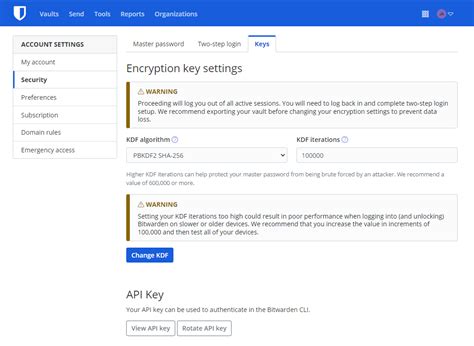 How Do I Solve The Low Kdf Iterations Warning Password Manager Bitwarden Community Forums
