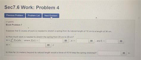 solved sec7 6 work problem 1 previous problem problem list