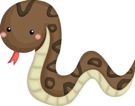 Un Vector De Una Serpiente Linda Vector Premium