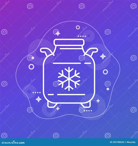 Cryo Bank Nitrogen Cryogenic Storage Icon Vector Illustration