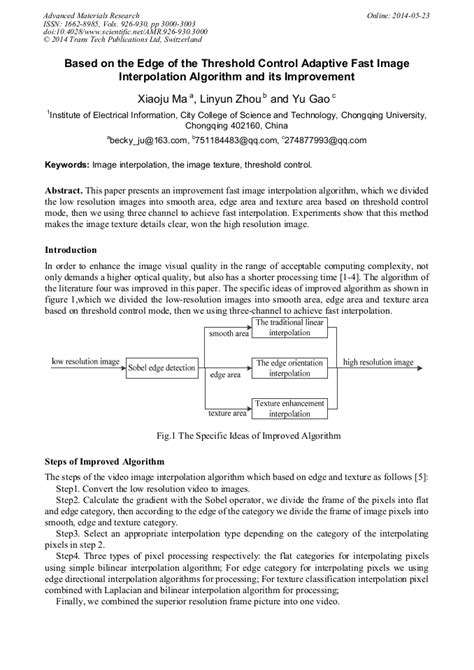 Based On The Edge Of The Threshold Control Adaptive Fast Image Interpolation Algorithm And Its