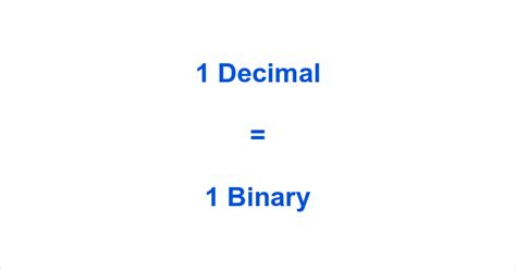 1 In Binary How To Convert 1 To Binary