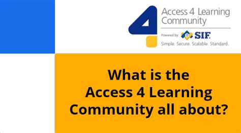 resources access 4 learning community