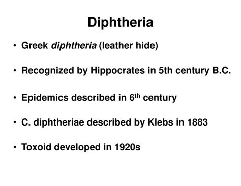 Ppt Diphtheria And Diphtheria Toxoid Powerpoint Presentation Free