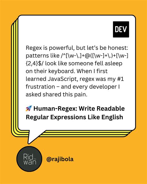 Regex Opensource Javascript Forem