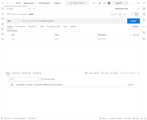 In Case Of Server Sent Events The Postman Ui Does Not Reflect The