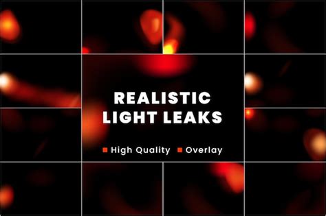 실제 빛 누출 오버레이 프리미엄 벡터