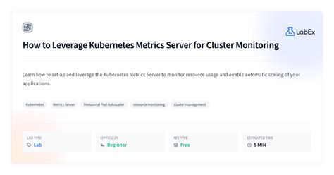 How To Leverage Kubernetes Metrics Server For Cluster Monitoring Labex