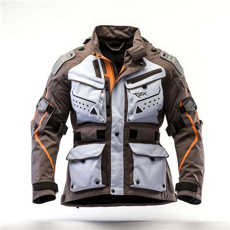 Premium Ai Image Fly Racing Trekker Jacket A Technical Adventure Jacket With Motorbike On
