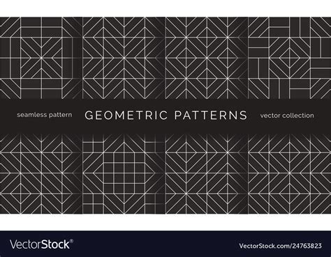 Abstract Geometric Seamless Patterns Royalty Free Vector
