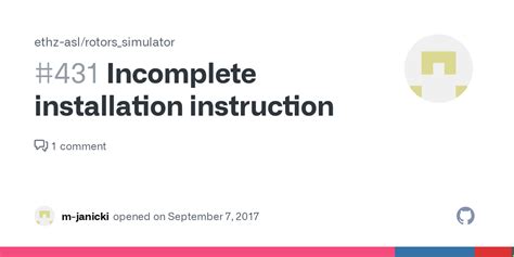 Incomplete Installation Instruction · Issue 431 · Ethz Aslrotorssimulator · Github