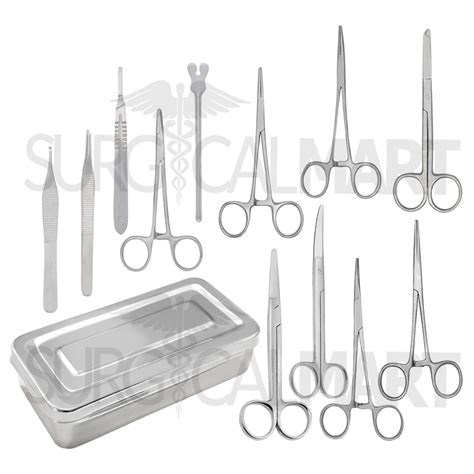 13 Pcs Basic Minor Surgery Kit With Sterilization Box Surgical Mart