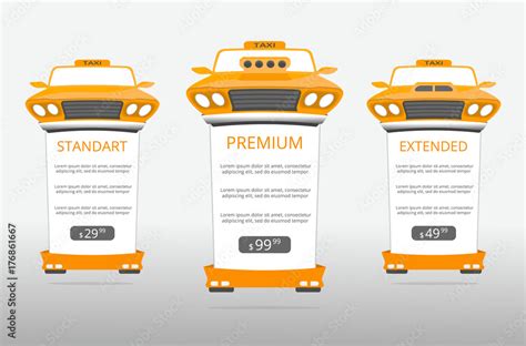 Three Tariffs Ux Interface For The Site Vector Banner For Web App Pricing Table Banner
