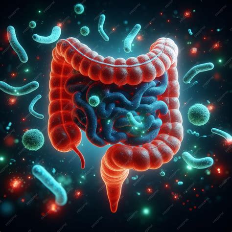 Premium Photo Gastroenteritis Model Bacteria Floating