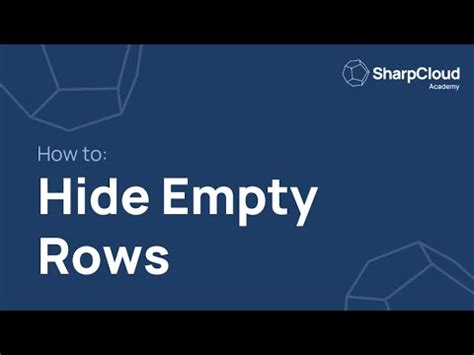 How To Hide Empty Rows YouTube