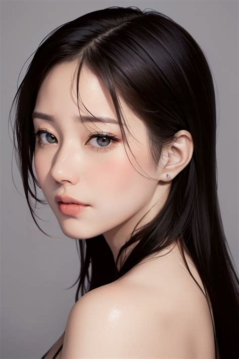 측면가슴 작은 가슴 단순 배경 게이 Ai 포르노