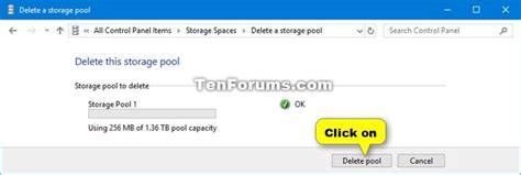 Delete Storage Pool For Storage Spaces In Windows 10 Tutorials