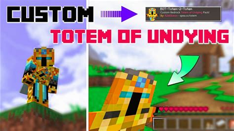 How To Make Custom Totem Of Undying Skin In Minecraft Bedrock Java