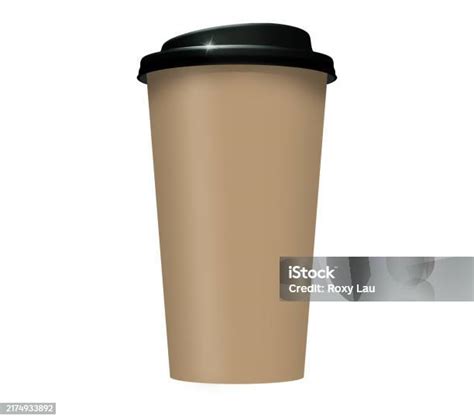 미니멀리스트 빈 크래프트 커피 컵 테이크 아웃 종이컵 테이크 아웃 커피 컵 흰색 배경에 고립 3d 일러스트 3d 렌더링 0명에