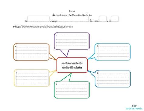 ประถมศึกษาปีที่ 6 Interactive Worksheets And Online Exercises Topworksheets