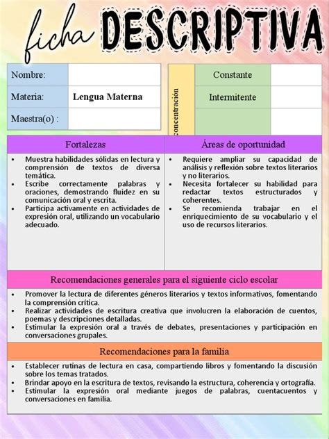 Formato Y Ejemplo De Fichas Descriptivas Pdf Matemáticas Análisis