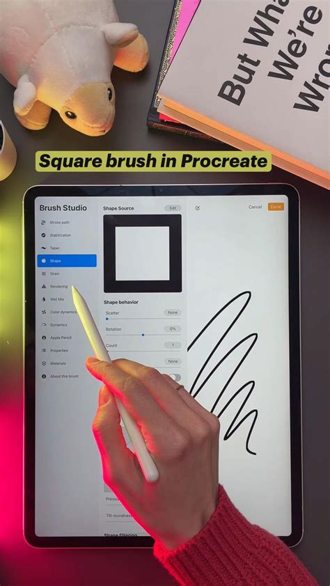 Square Brush In Procreate ️ Procreate App Tutorial Procreate Procreate Tutorial