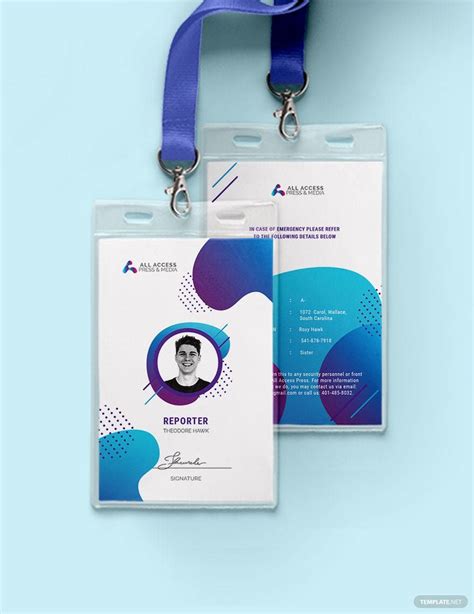 Creative Press Id Card Template In Publisher Word Psd Illustrator