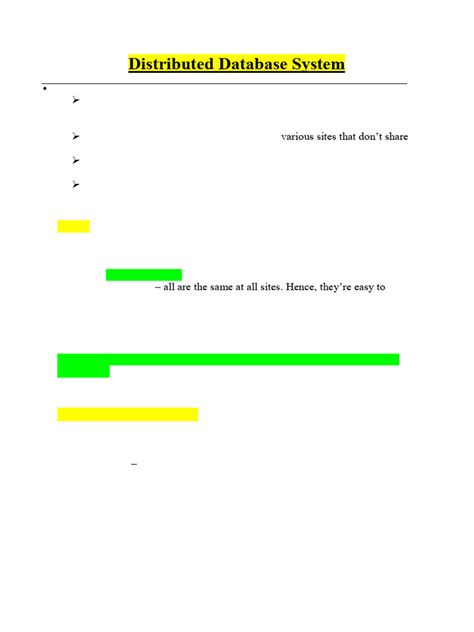 Unit 2 Distributed Database System Pdf Databases Replication Computing