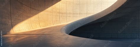 Minimalist Architectural Fluidity Brutalist Concrete Sculptural Form